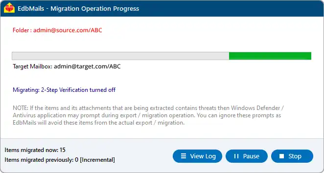Exchange to Office 365 migration using EdbMails